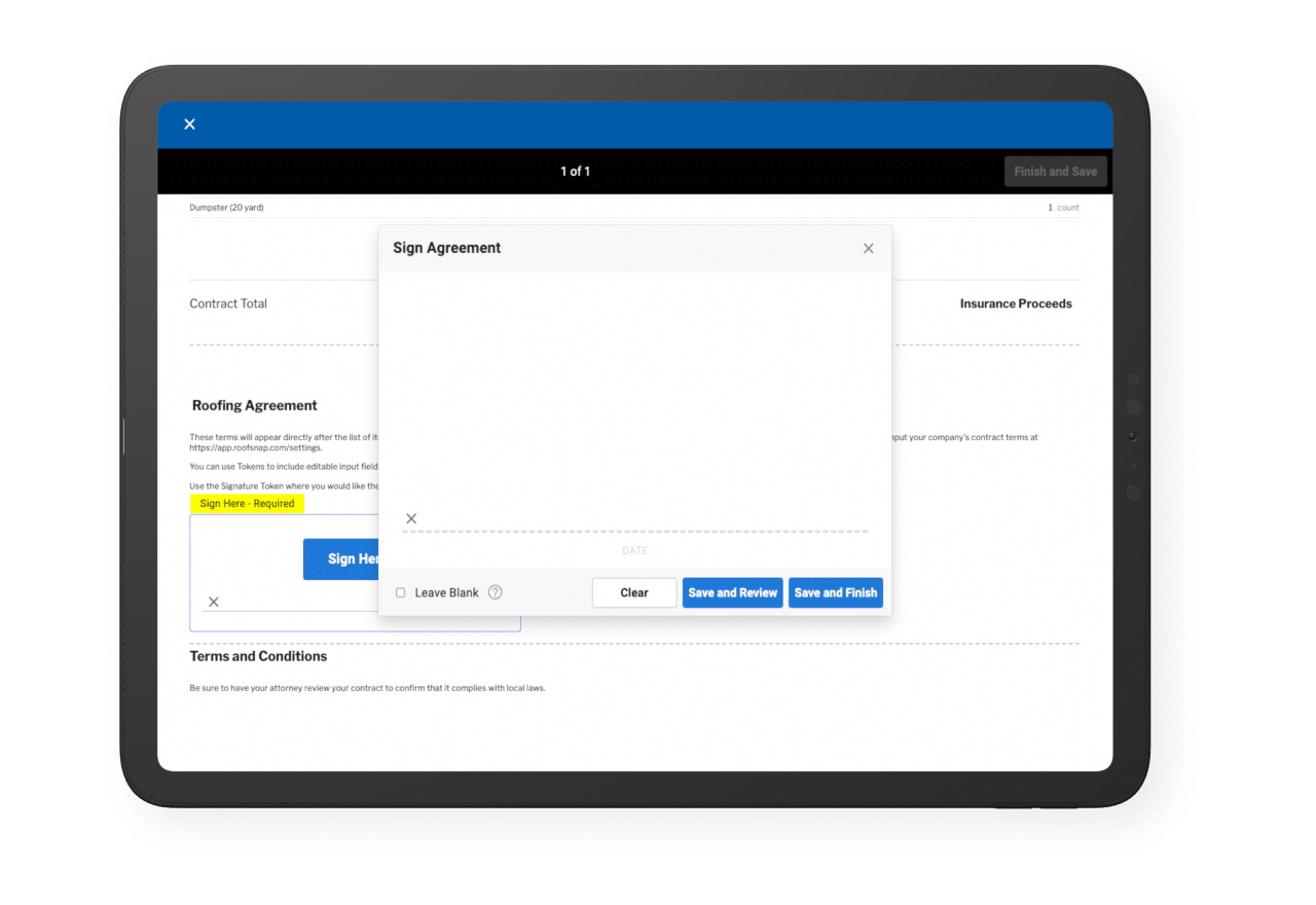 Roofing Contract Software